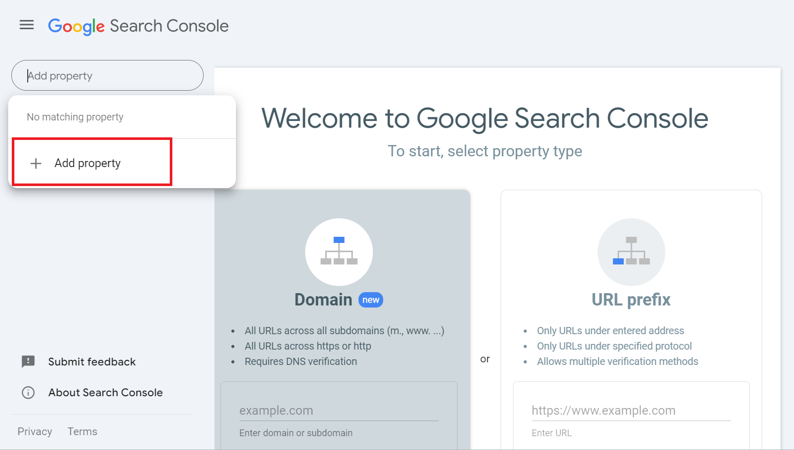 How to Add and Verify a Domain to Google Search Console( 2 method)? - eHostingServer